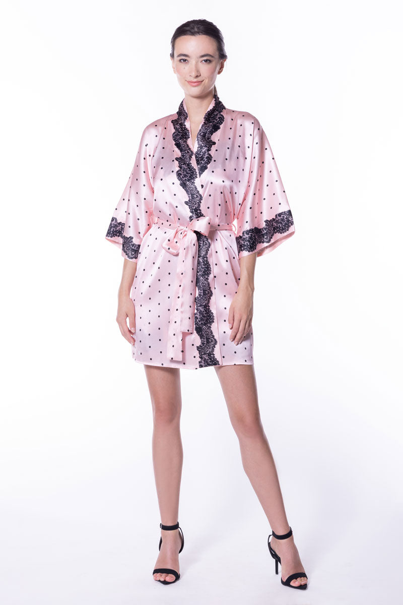 Christine Lingerie - Amelie Print Short Robe — House of Angelis