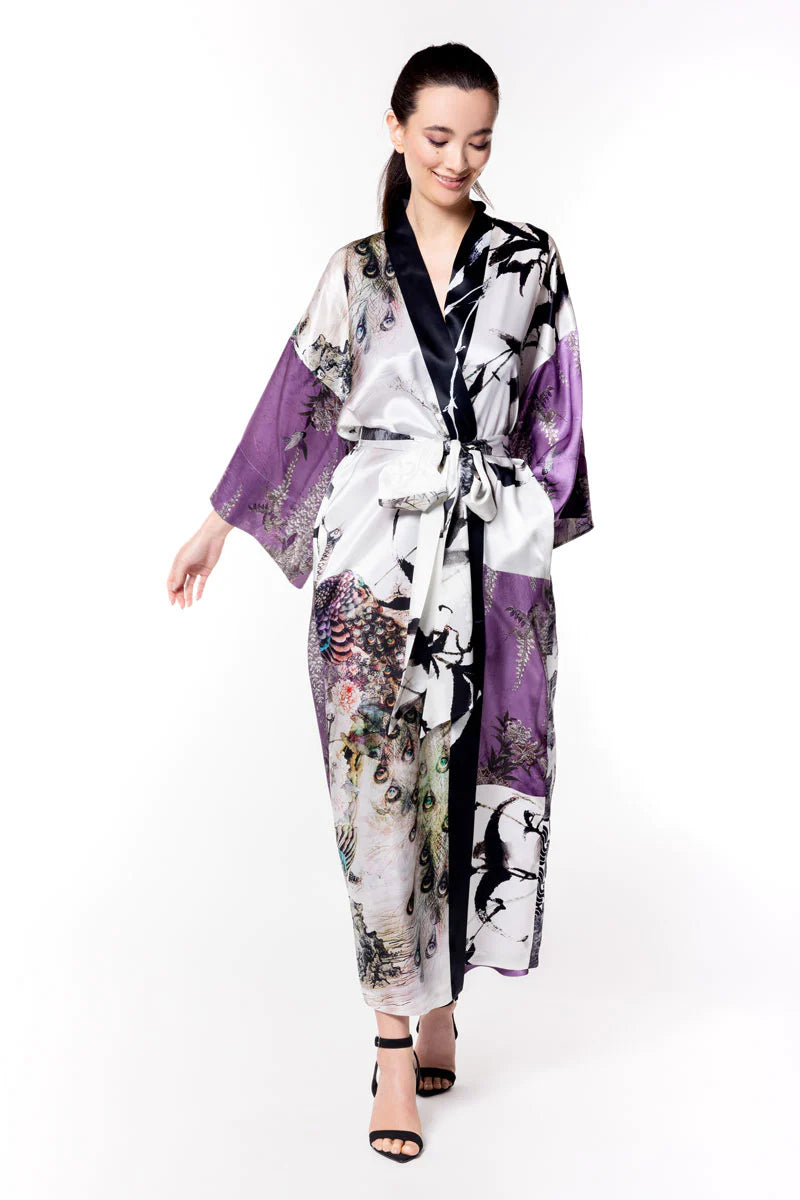 Christine Lingerie- Gatsby Peacock Long Robe — House of Angelis
