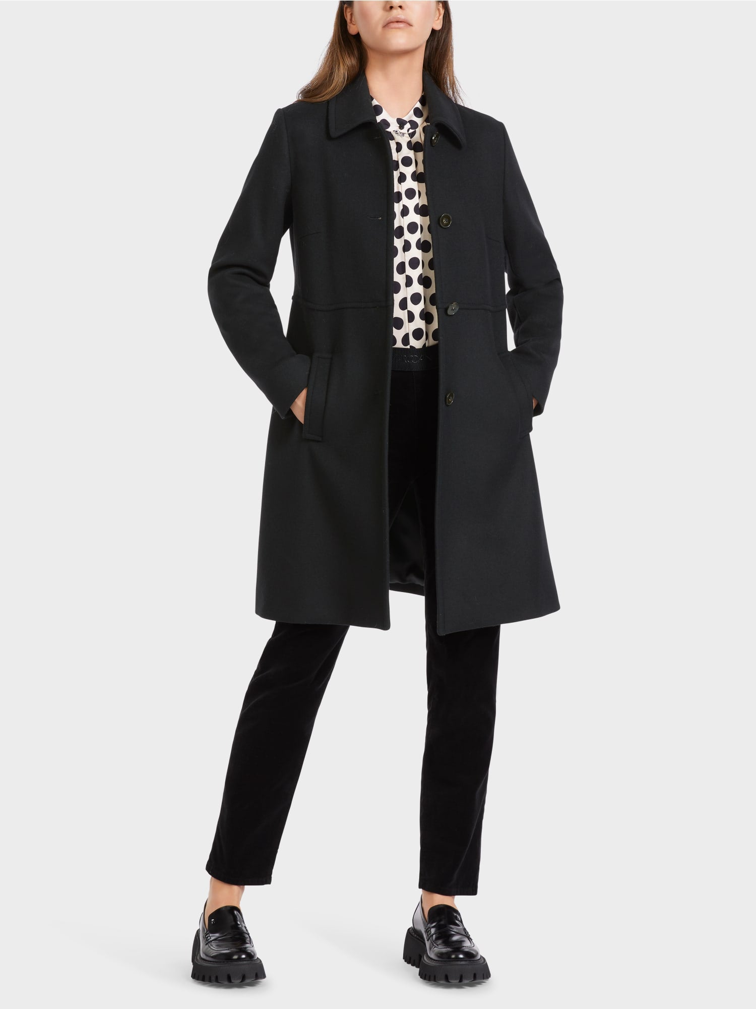 Marc Cain - Short Wool Coat with Princess Line – House of Angelis